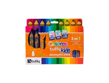 Colores Tuffy x 12 unidades, cilíndricos - Panamericana