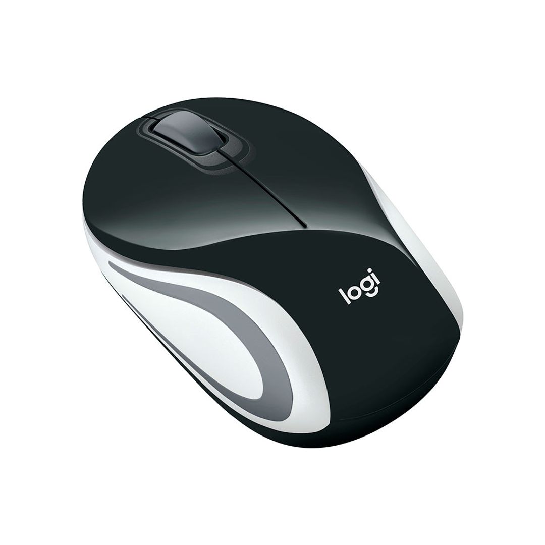 Mouse inalámbrico Logitech mini M187, negro con blanco - Panamericana