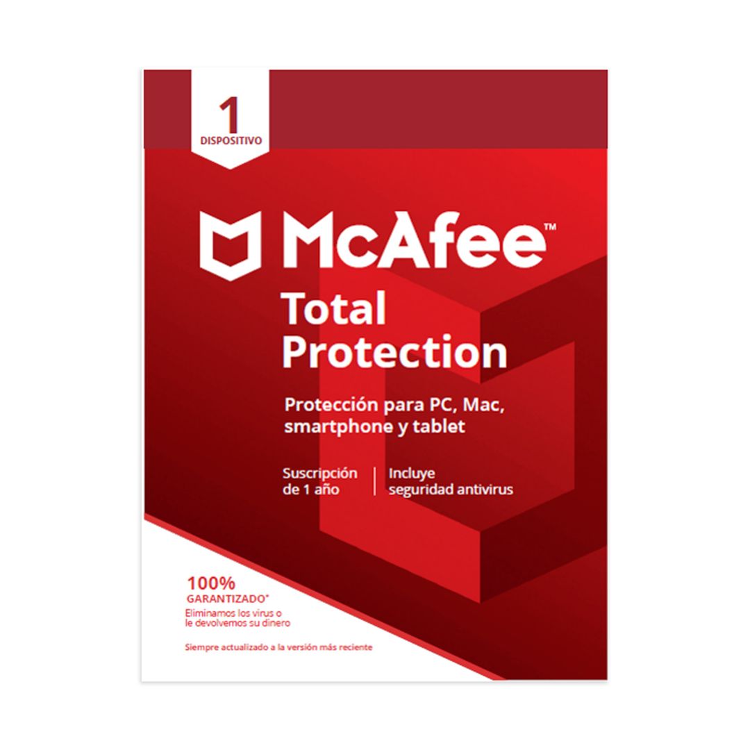 McAfee Total Protection, 1 dispositivo x 1 año - Panamericana