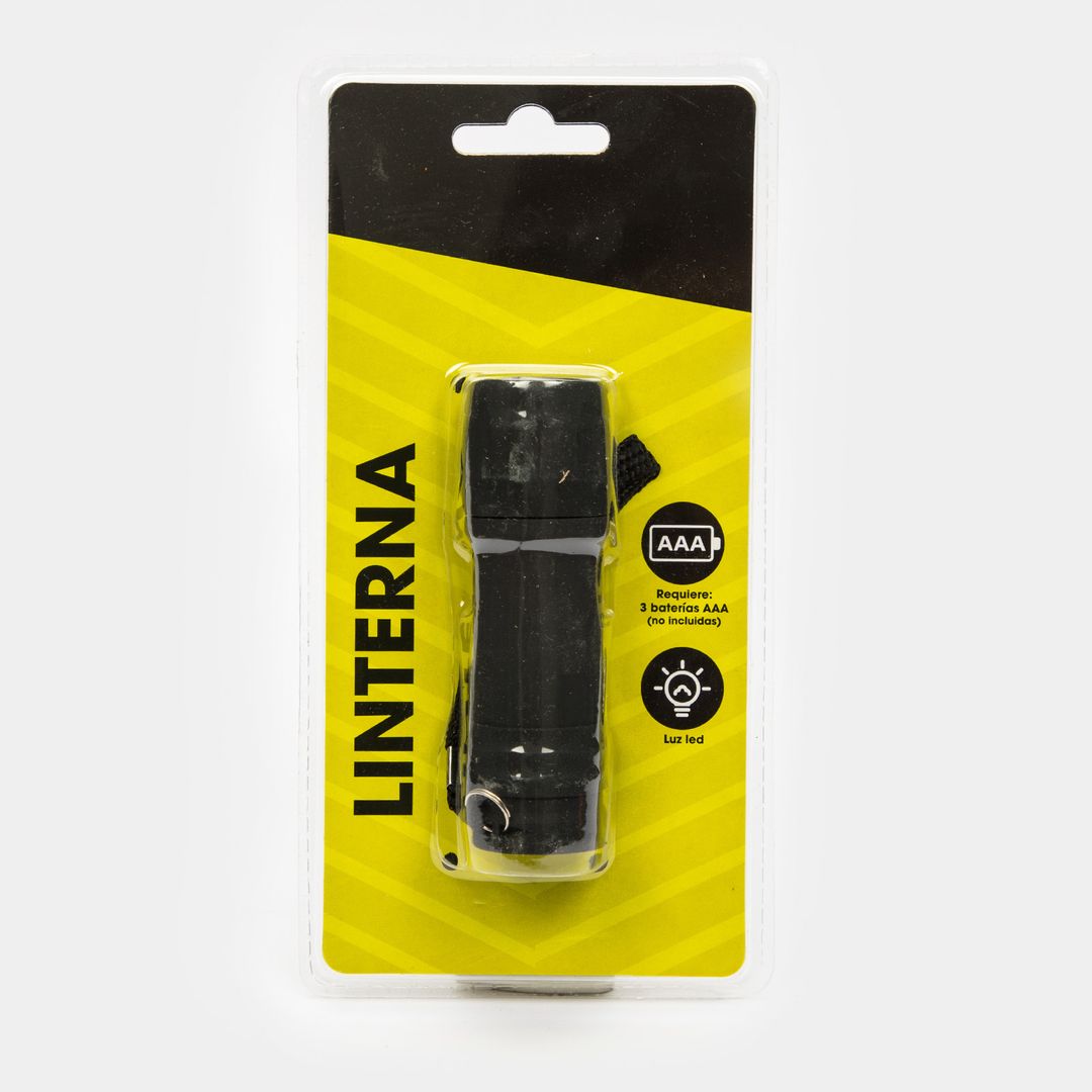 Linterna led negra de 9.8 cm - Panamericana